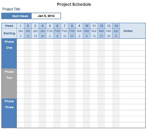 Project Planner Excel Template Fikointra