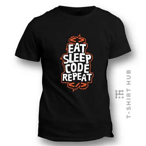 eat sleep code repeat coder black t shirt at rs 249 coder programmer