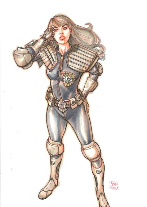 Judge Anderson In Luc Guilmots Dylan Teague Comic Art Gallery Room