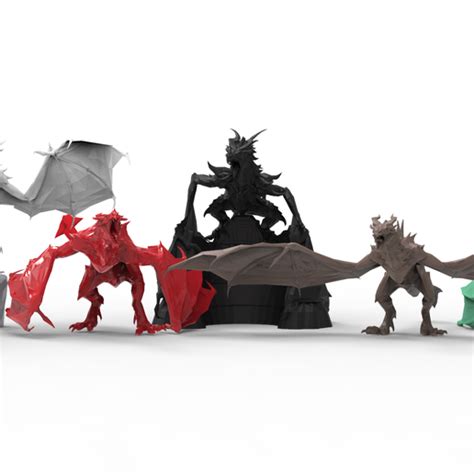 Download Stl File Dragons 5 Qty • Object To 3d Print ・ Cults