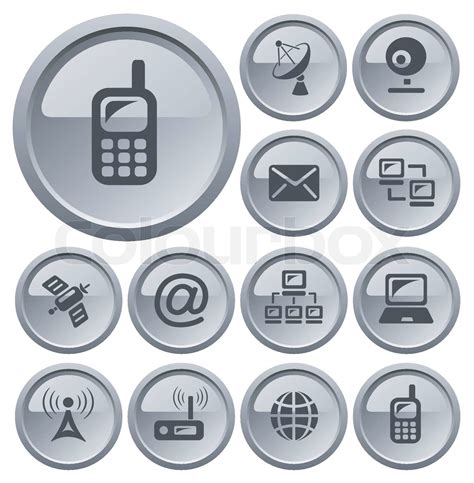 Communication Buttons Stock Vector Colourbox