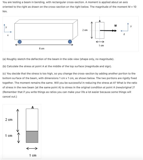 [solved] You Are Testing A Beam In Bending With Rectangu