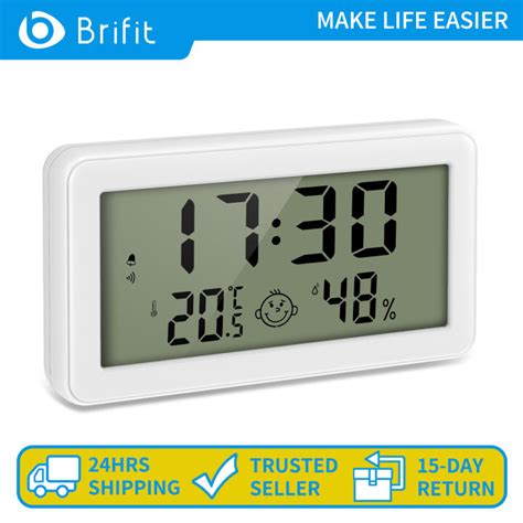 brifit multifunctional thermo hygrometer 4 inch lcd screen indoor