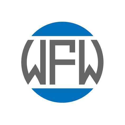 Wfw Letter Logo Design On White Background Wfw Creative Initials