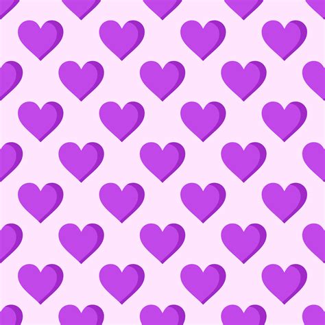 Colorful Seamless Pattern Of Violet Hearts For Fabric Textile