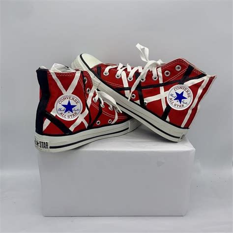 Converse Chuck Taylor All Stars Eddie Van Halen Striped Red Hi Tops