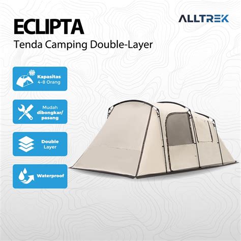 Jual Alltrek Tenda Camping Eclipta Tunnel 4p Double Layer Waterproof Tent Shopee Indonesia