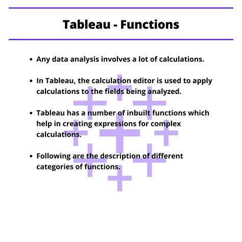 tableau functions pdf