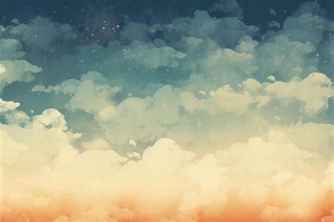 Premium Photo Retro Sky Pattern On Old Paper Texture