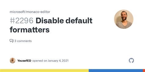 Disable Default Formatters · Issue 2296 · Microsoftmonaco Editor · Github