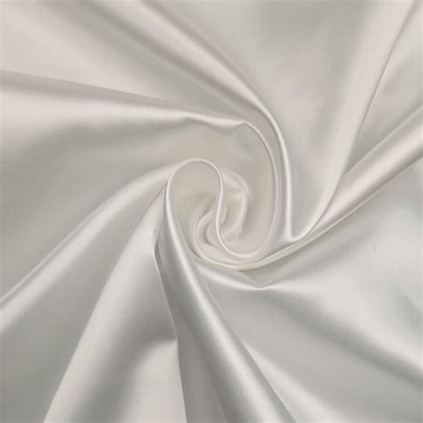 100 Acetate Satin Ivory Fabric By The Metre