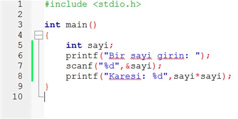 C Programlama Dili Printf Scanf