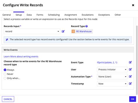 Configure Record Events Appian Records