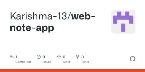 GitHub Karishma 13 Web Note App
