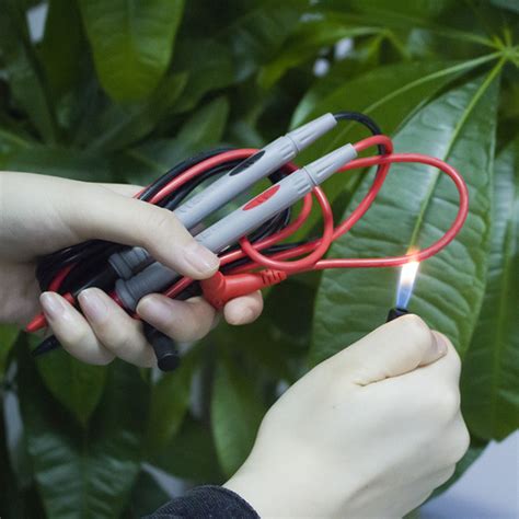 Silicone Wire Universal Probe Test Leads Pin For Digital Multimeter Needle Tip Multi Meter