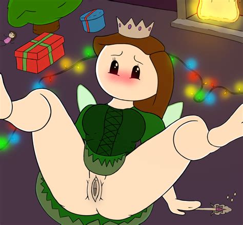 Rule 34 Blush Bootydox Christmas Clothed Crown Dress Female Female
