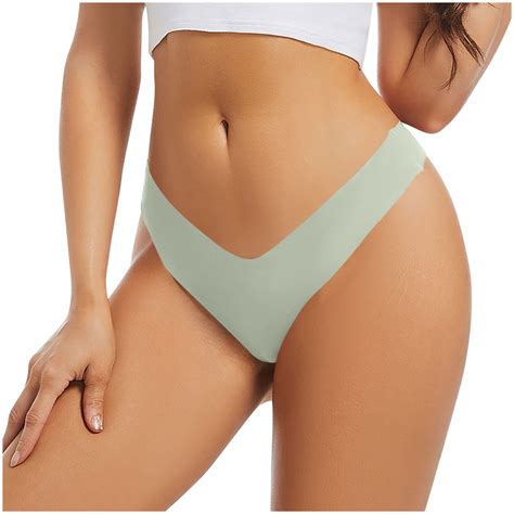 Agkizg Plus Size Womens Panties Breathable Underwear For Womens Solid
