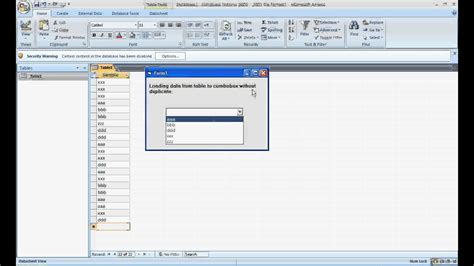 Vb6 Add Items From Table To Combobox Wout Duplicate Youtube