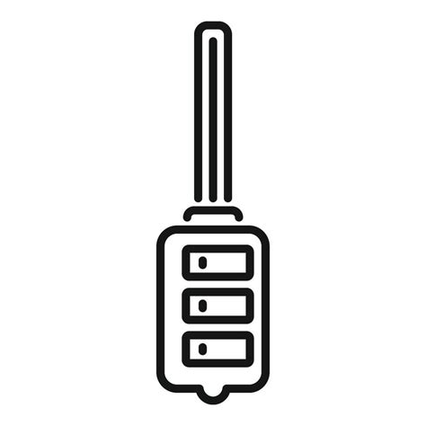 Car Alarm System Key Icon Outline Security Access 43296789 Vector Art