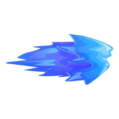 Premium Vector Blue Fire Arrow Pointing Right With Flowing Flames Effect