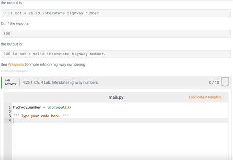 Solved 420 Ch 4 Lab Interstate Highway Numbers Primary
