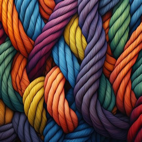 Premium Ai Image Detail Cable Old Line Pattern Background Rope Cord Knot Texture Strong Thread