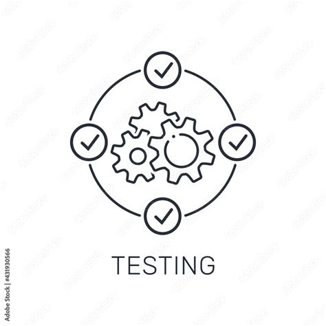 System Testing Validation And Verification Of The Technological Process Vector Linear Icon