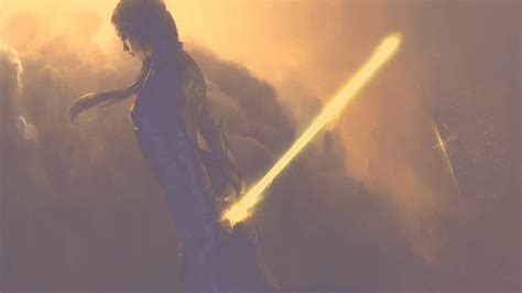 Скачать обои «Девушка джедай 1920х1080 для рабочего стола с фильтром Nashville