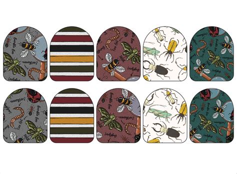 Omnipod Fabric Stickers For Surface Of Pod L 10 Pack Bugs Omnipod Sticker Omnipod Patch