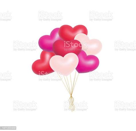 발렌타인 데이 추상적인 배경에는 빨간색 3d 풍선이 있습니다 하트 모양 2 월 14 일 사랑 낭만적 인 결혼식 인사말 카드입니다