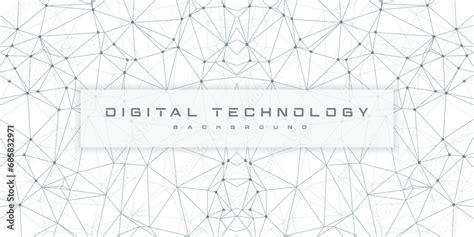 Abstract Digital Technology Hi Tech Futuristic Grey White Background Cyber Information