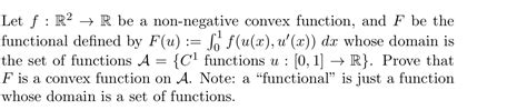 Solved Let F R2 R Be A Non Negative Convex Function Chegg Com