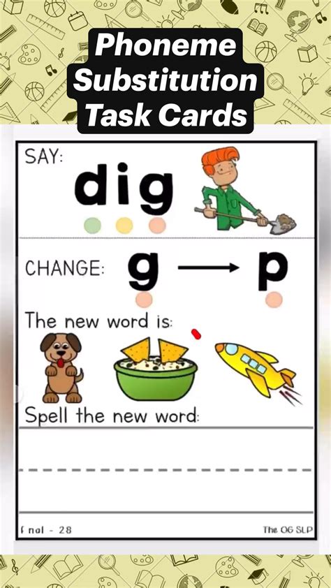 Phoneme Substitution Task Cards Digraphs And Glued Sounds Phoneme Manipulation Activities