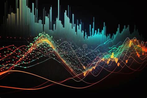Generative Ai Stock Market Chart Lines Financial Graph On Technology Abstract Background