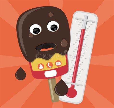 Technology In Hot Temperature Stock Vector Illustration Of Flat Smart 55002898