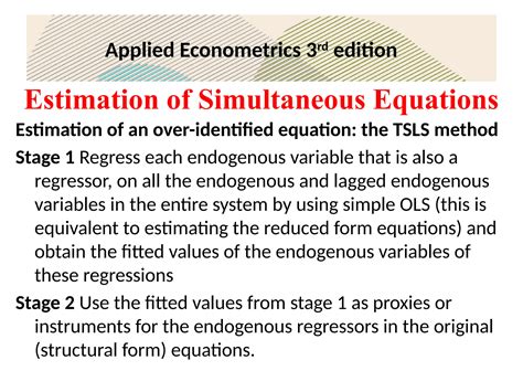 Chapter 11 1pptx Applied Econometrics Pptx