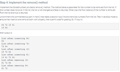 427 Lab Sorted Number List Implementation Studyx