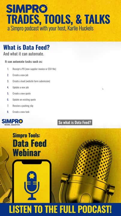 Simpro Software On Linkedin Simpros Data Feed Add On Webinar