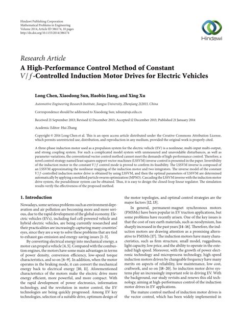 PDF A High Performance Control Method Of Constant V F Controlled Induction Motor Drives For