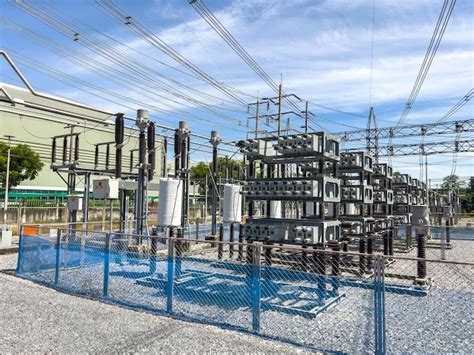 Premium Photo Capacitor Bank Set Comprising Circuit Breaker Disconnecting Switch Reactor