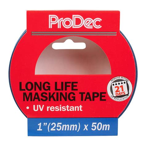 Prodec 1 X 50m Long Life Masking Tape Products Prodec