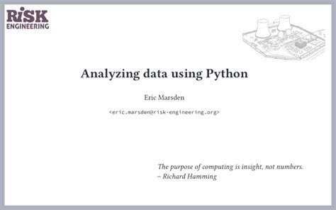 Ppt Analyzing Data Using Python Eric Marsden Powerpoint