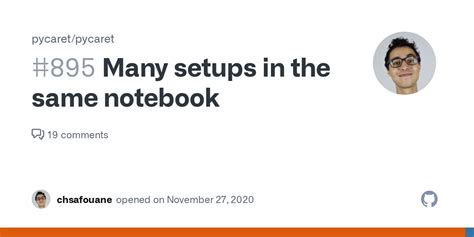 Many Setups In The Same Notebook · Issue 895 · Pycaretpycaret · Github