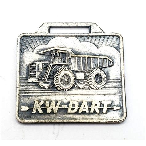 Antique Kw Dart Dump Truck Pocket Watch Fob Heavy Construction