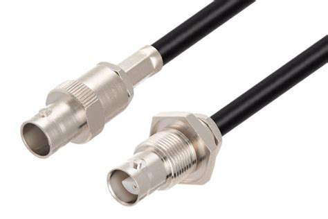 Bnc Twinax Jack To Bnc Twinax Jack Bulkhead Cable Using 78 Ohm Rg108 Coax Lf Solder
