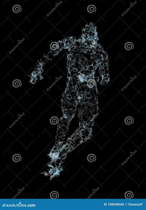 Running Man Network Connection Stock Illustration Illustration Of