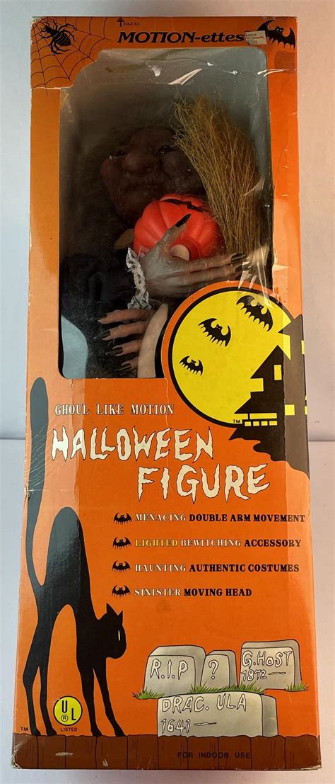 Lot Vintage 1987 Telco Witch Halloween Motionette Animated And