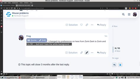 Mouse Problems Hardware Support Zorin Forum