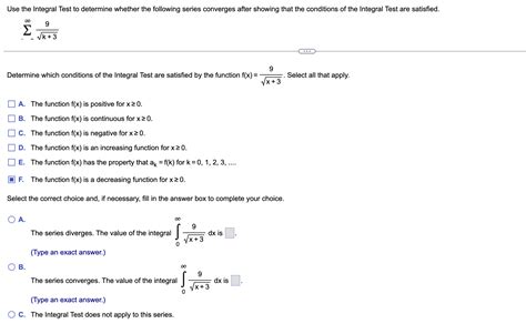 Solved Use The Integral Test To Determine Whether The Chegg Com