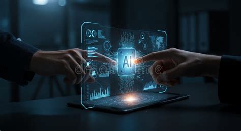 Ai Touch Futuristic Data Insights With Artificial Intelligence Revolutionizing Business With